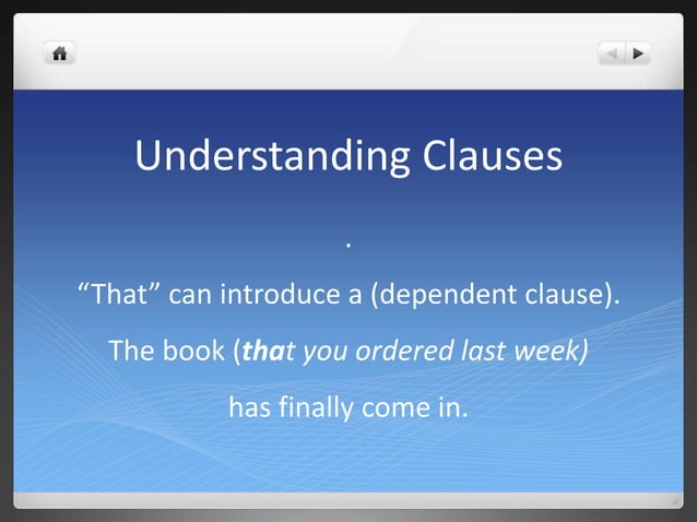 Understanding clauses | PPT