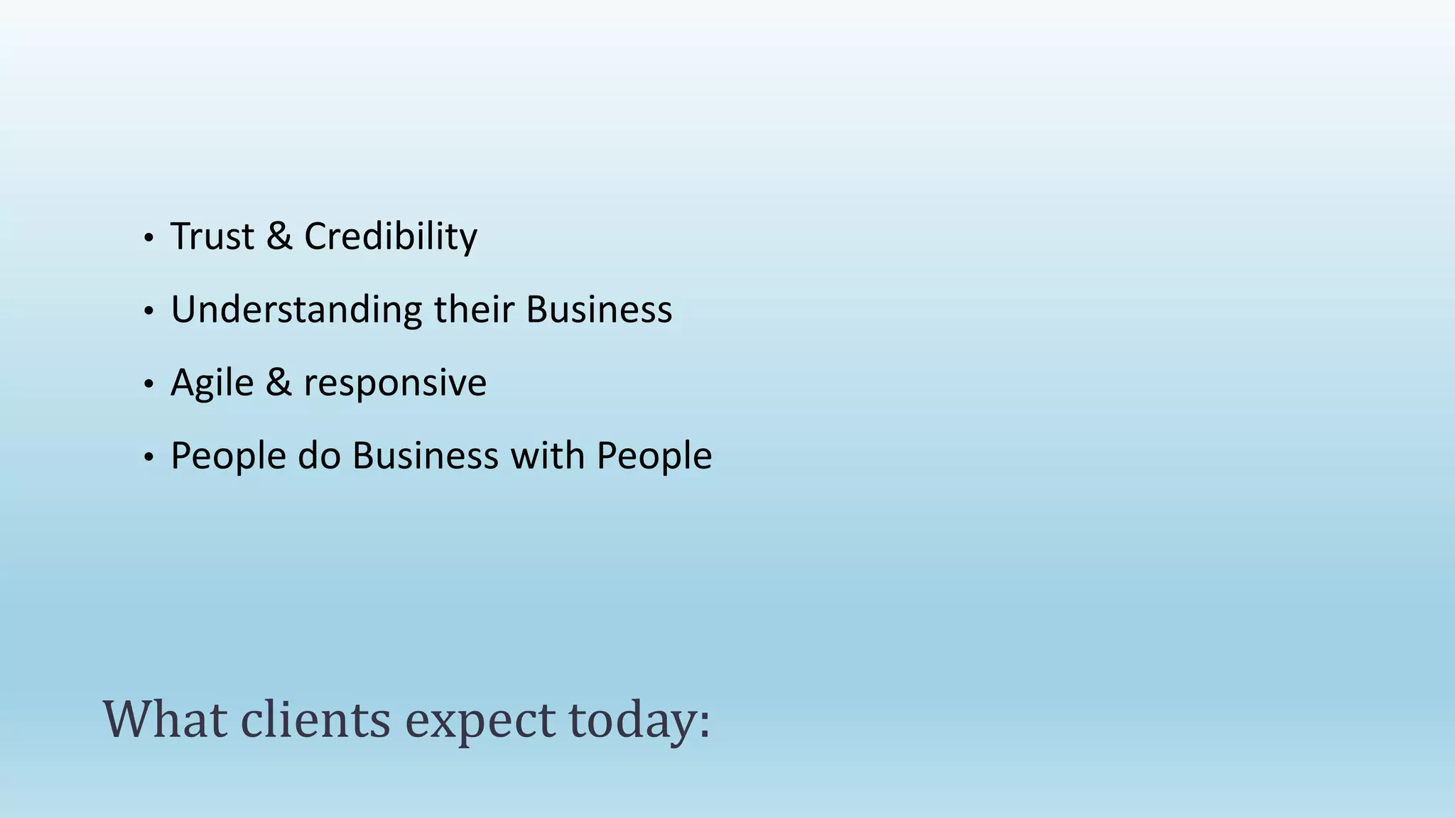 Understanding client perspective in it industry | PPT