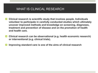Understanding clinical research | PPTX