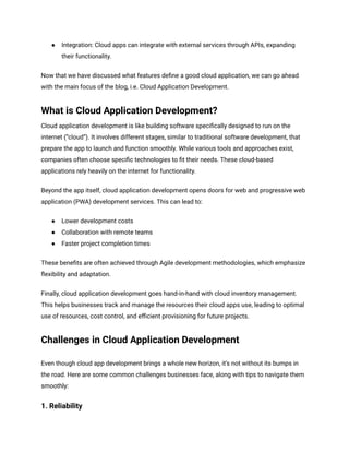 Understanding Cloud Application Development A Comprehensive