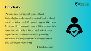 Understanding Cloud Security Risks to Protect Your Data. | PDF