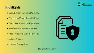 Understanding Cloud Security Risks to Protect Your Data. | PPT