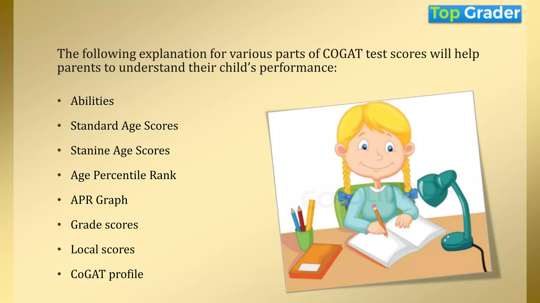 Understanding COGAT score presentation | PPTX