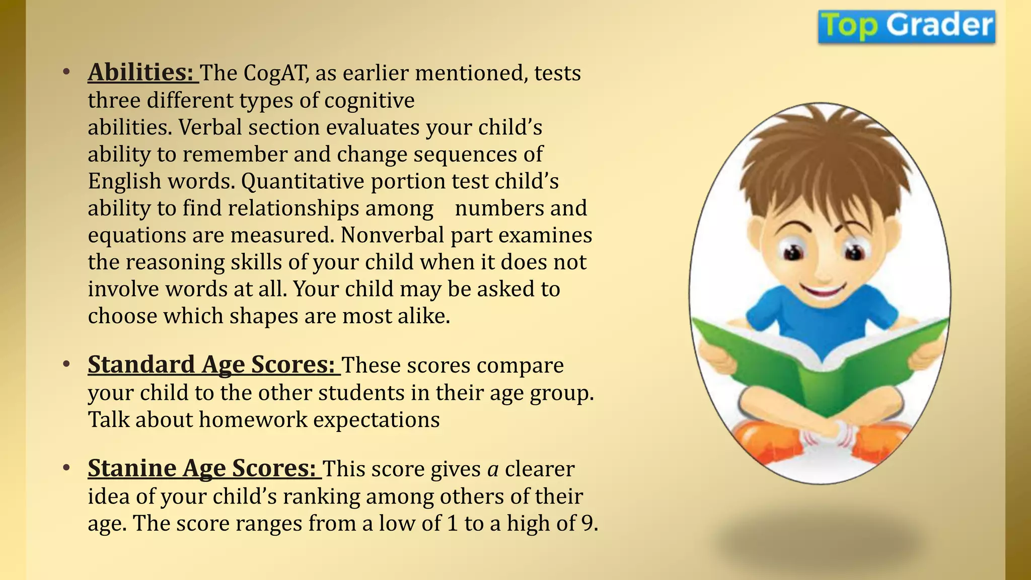 Understanding COGAT score presentation | PPTX
