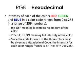 Understanding Color#1 | PPTX | Web Development | Internet