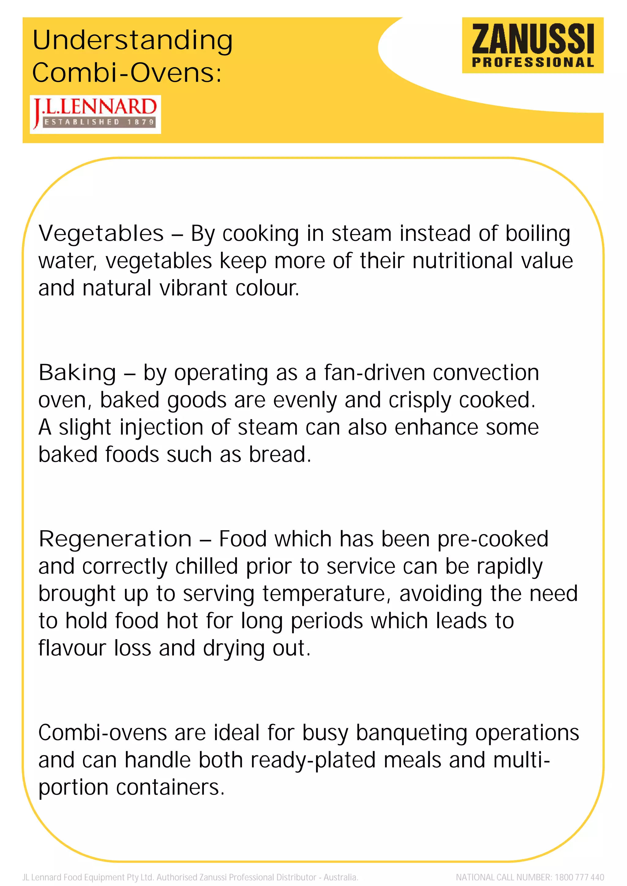 Understanding Combi Ovens 2011 | PDF