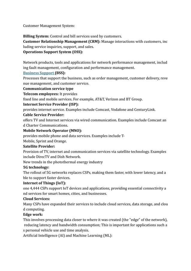Understanding Communication Service Providers Backbone of Modern ... Understanding Communication Service Providers Backbone of Modern ...