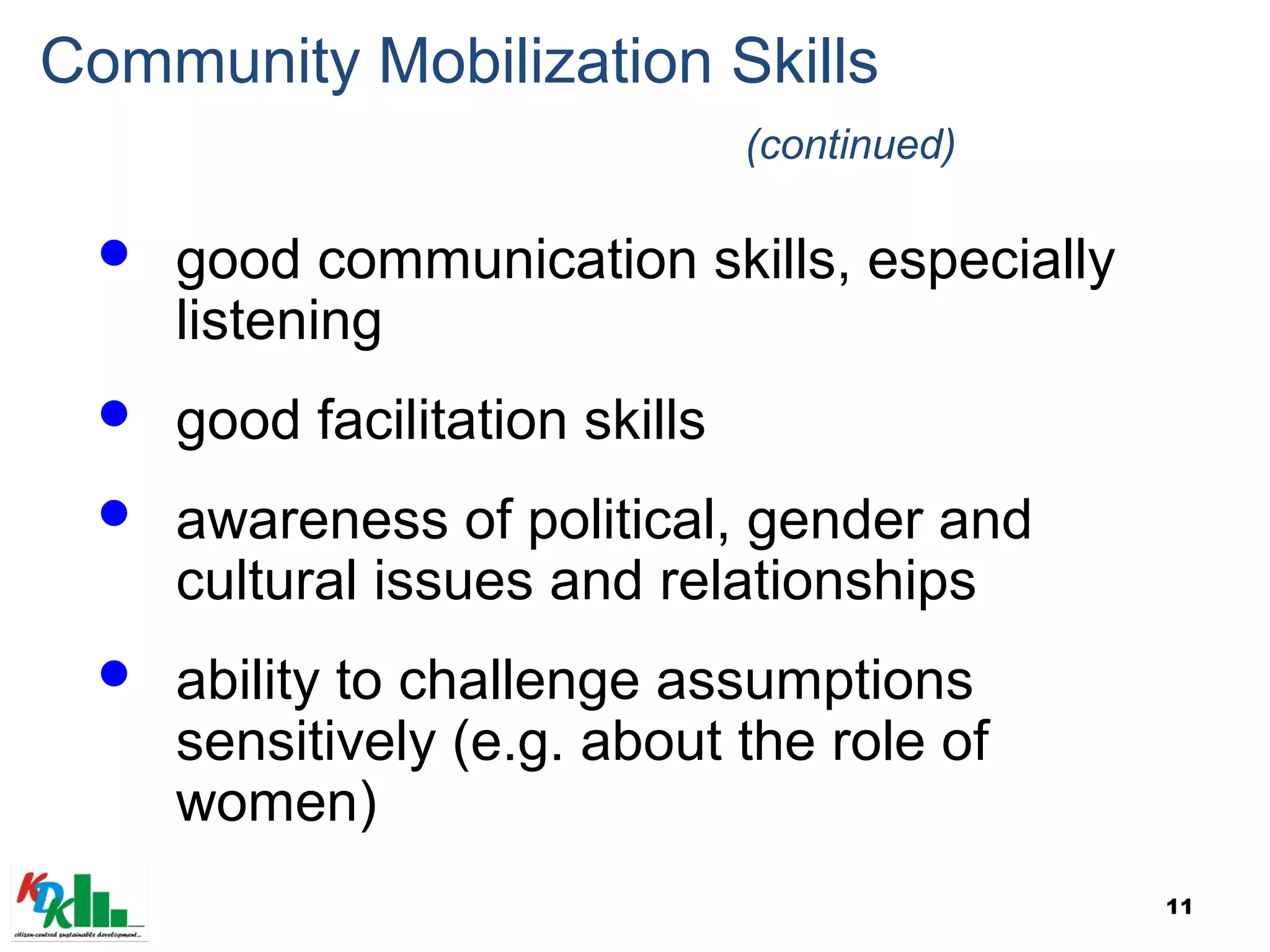 Understanding community mobilization | PPT
