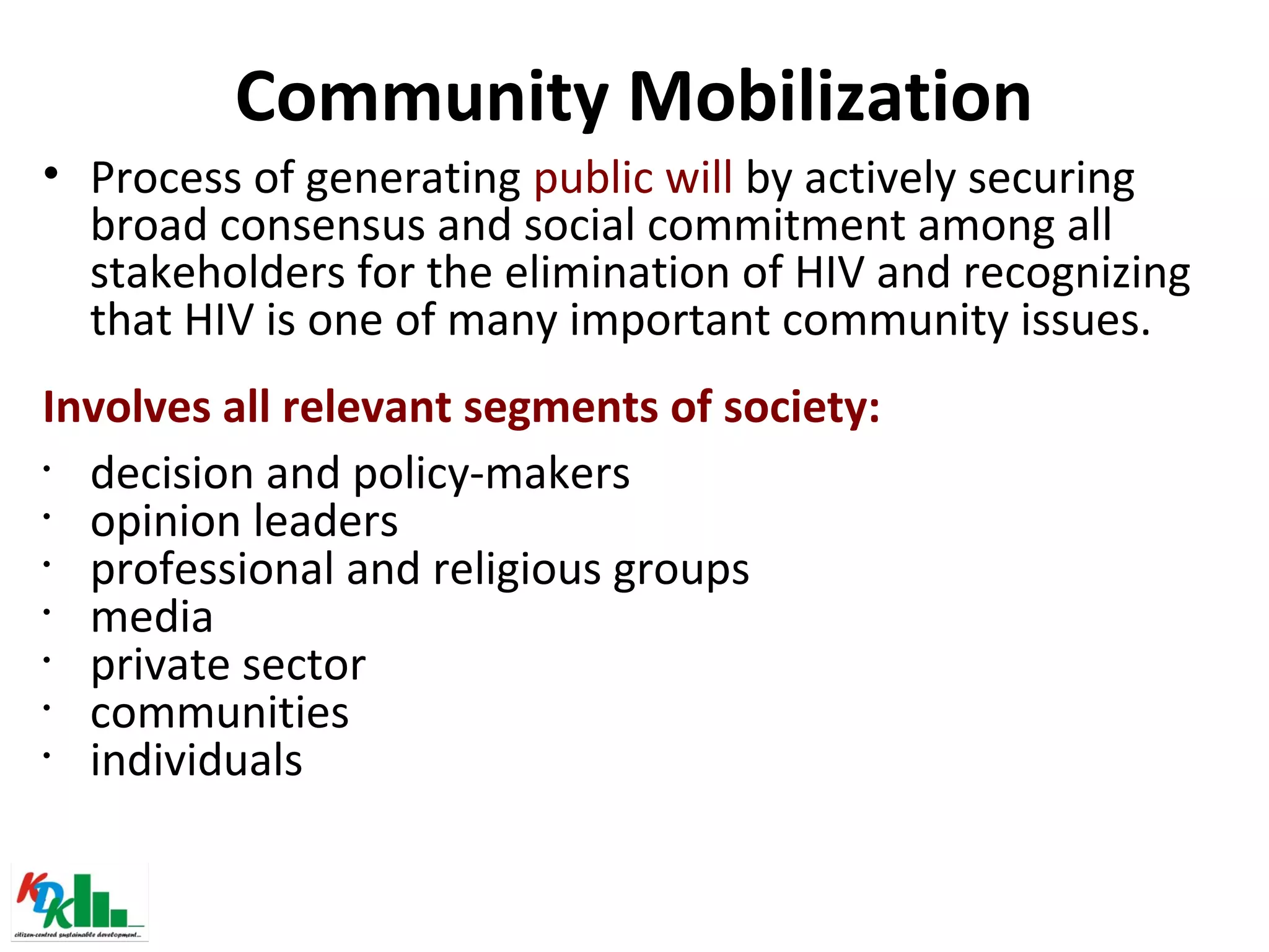 Understanding community mobilization | PPT