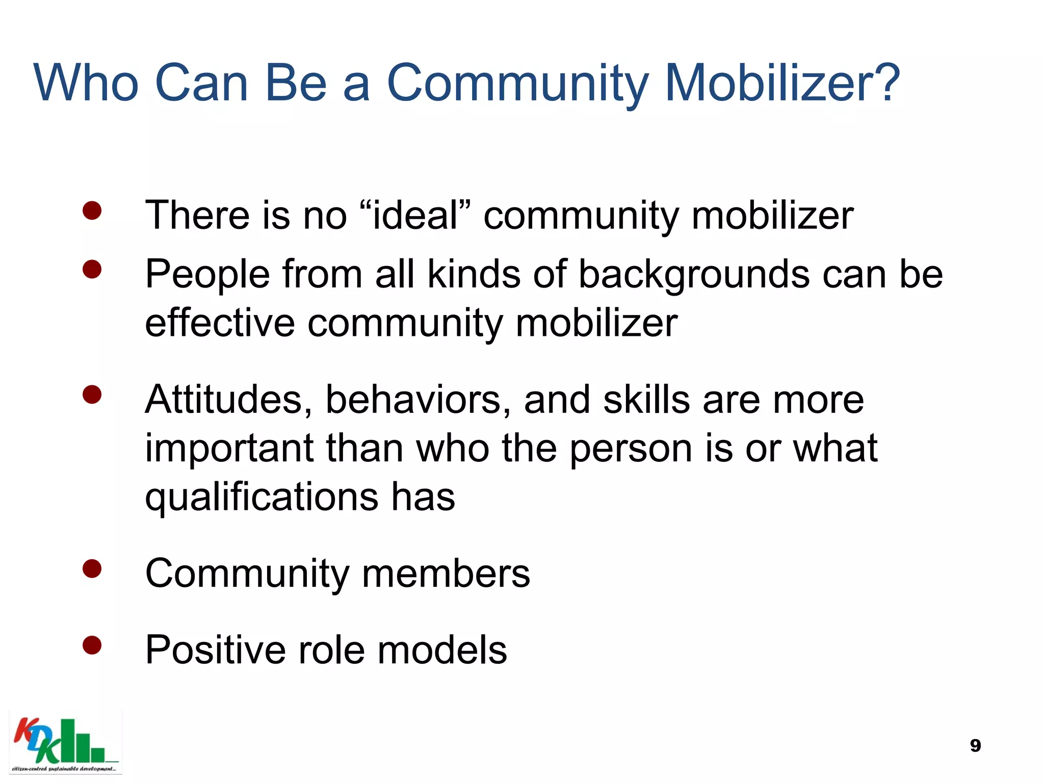 Understanding community mobilization | PPT