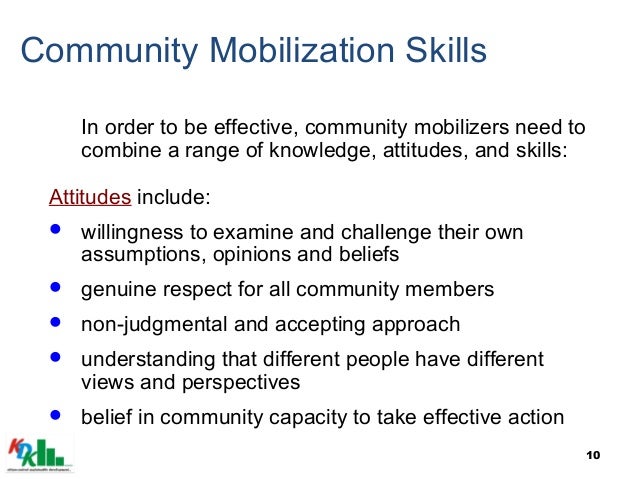 Understanding community mobilization