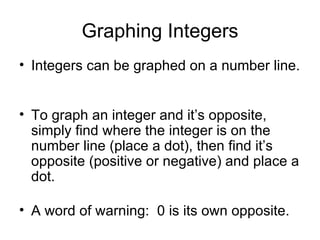 Understanding, Comparing, And Ordering Integers | PPT