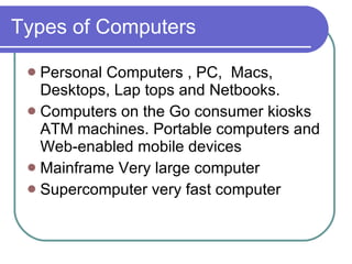Understanding computers ch 1 | PPT