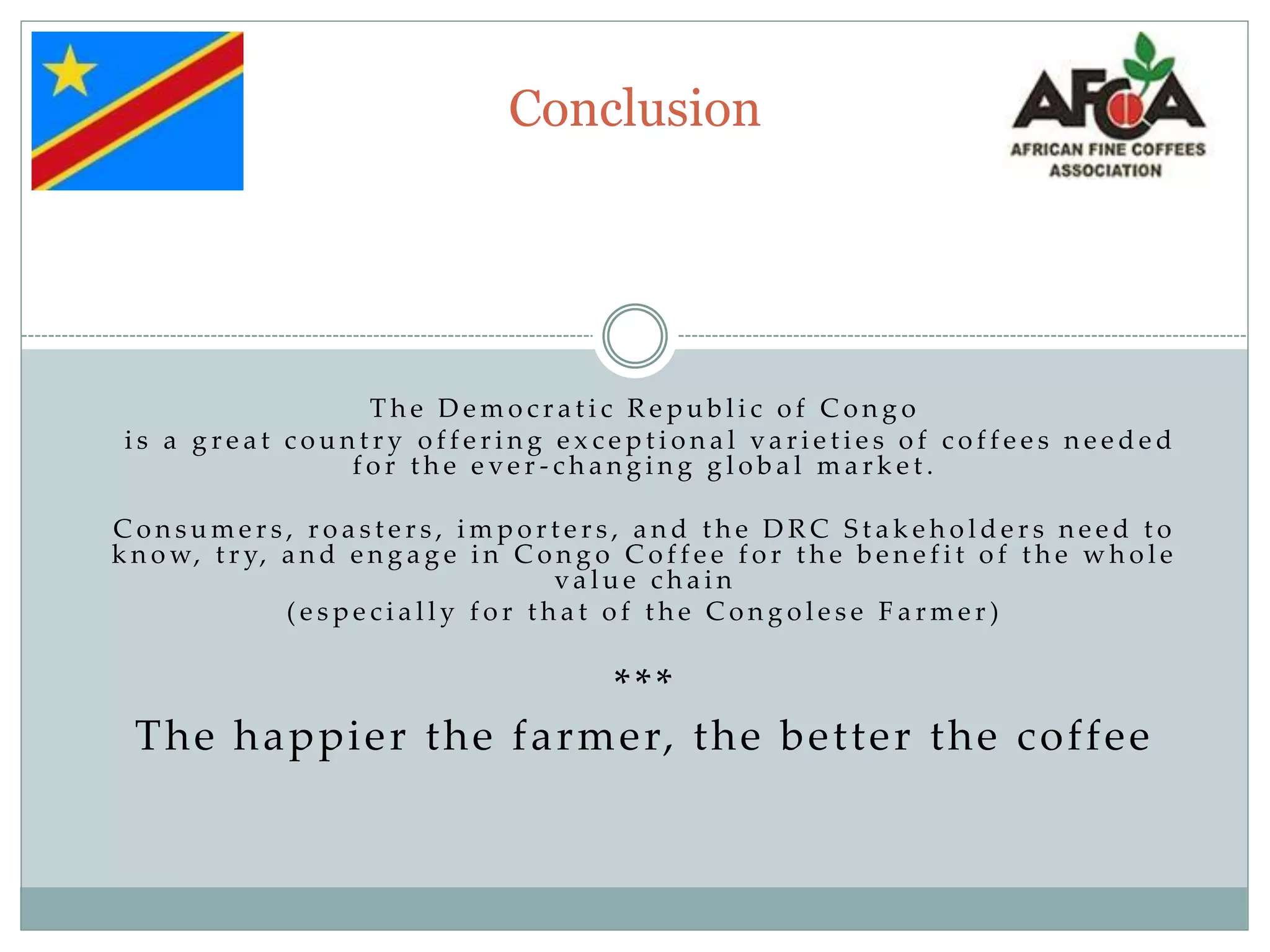 Understanding congo's coffee ; the RDC coffee county profile | PPT