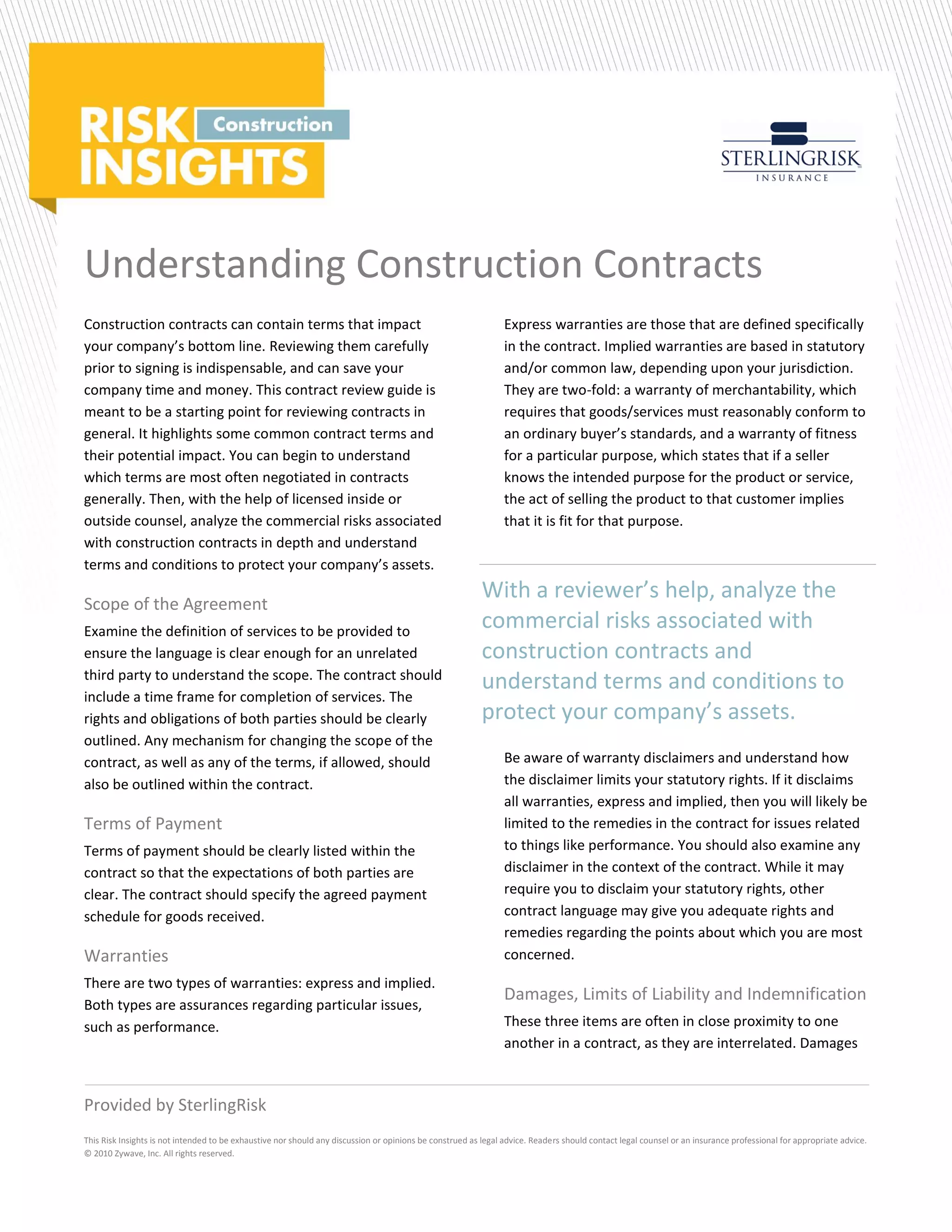 Understanding Construction Contracts | PDF Understanding Construction Contracts | PDF