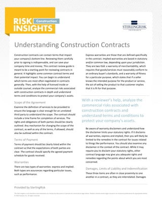 Understanding Construction Contracts Pdf