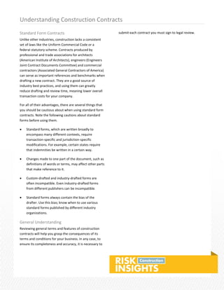 Understanding Construction Contracts Pdf