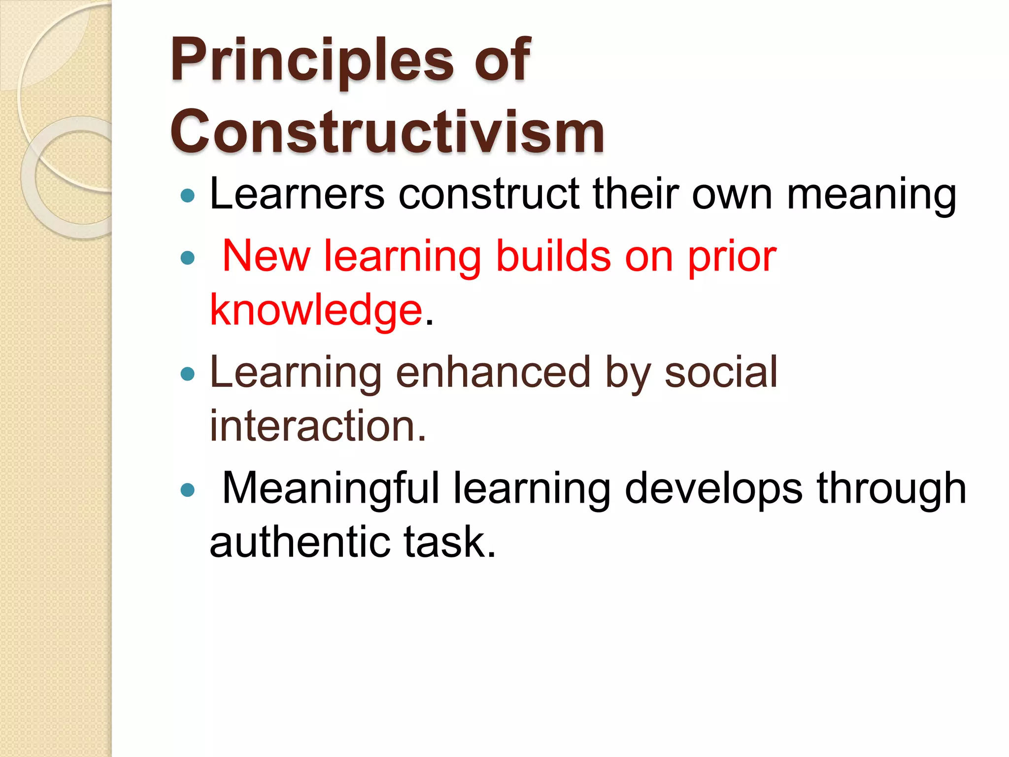 Understanding constructivism | PPTX | Primary Education | Education