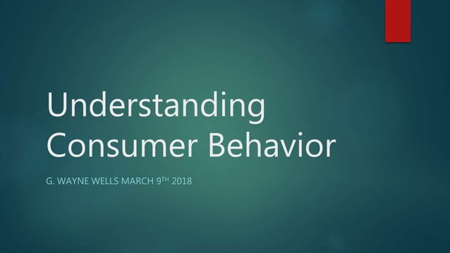 Understanding Consumer Behavior | PPT