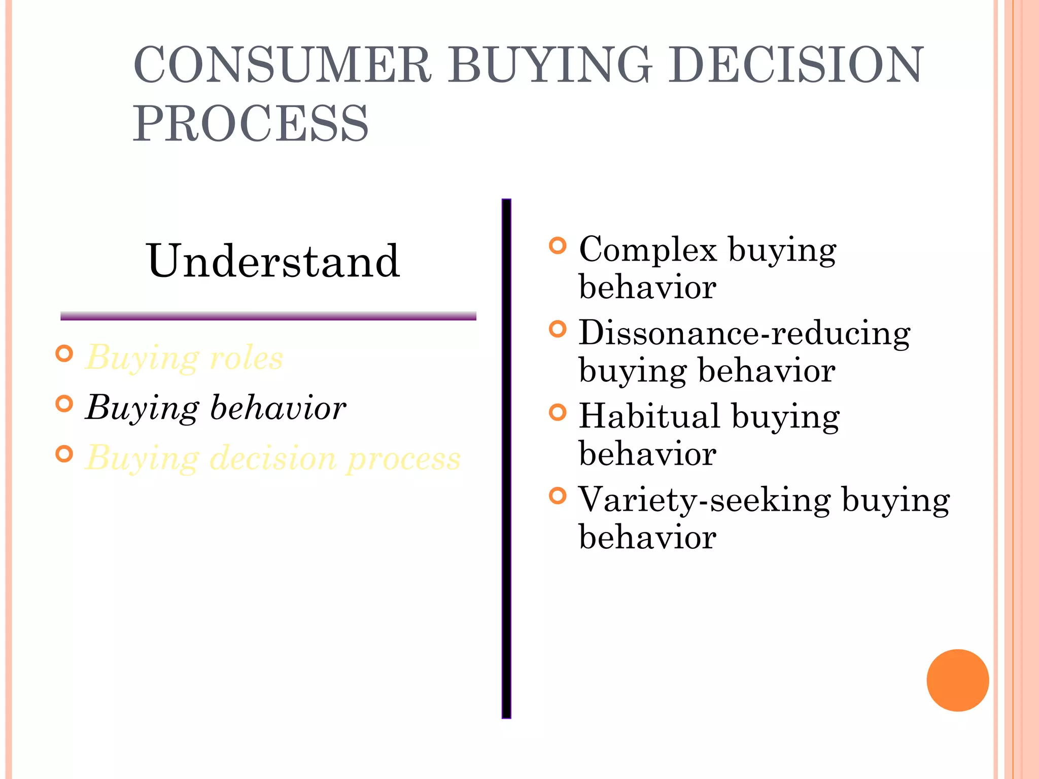 Understanding consumer behaviour | PPT
