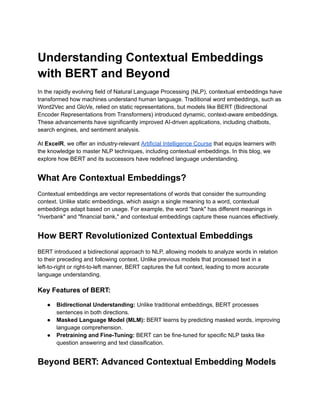 Understanding Contextual Embeddings with BERT and Beyond.pdf