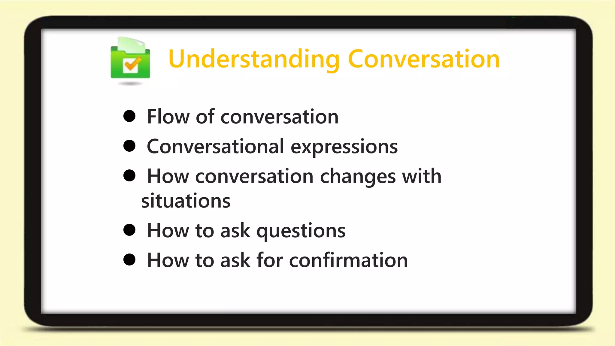 Understanding conversations - 簡単な文章を理解する | PPTX