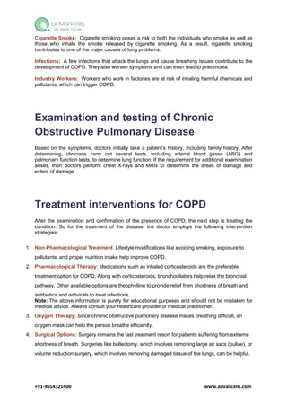 Understanding COPD: Symptoms, Triggers, and Treatment Options | PDF
