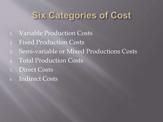 Understanding costs | PPT
