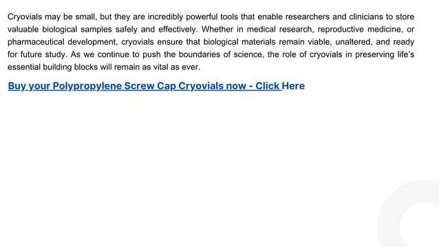 Understanding Cryovials An Essential Tool in Biological Research.pdf ...