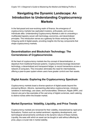 Understanding Cryptocurrency Markets 4-. part | PDF