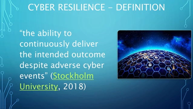 Understanding cyber resilience | PPTX