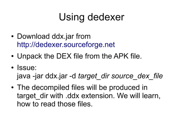 Understanding The Dalvik Bytecode With The Dedexer Tool Pdf Operating Systems Computer