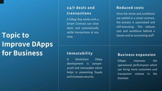 Understanding DApps development and its benefits | PPT