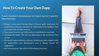 Understanding DApps development and its benefits | PPT