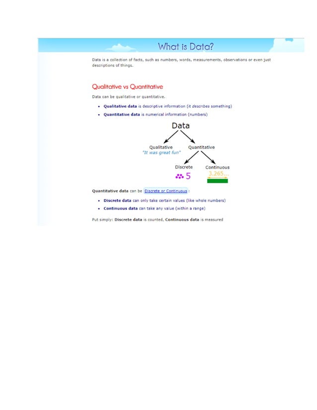 Understanding data | PDF