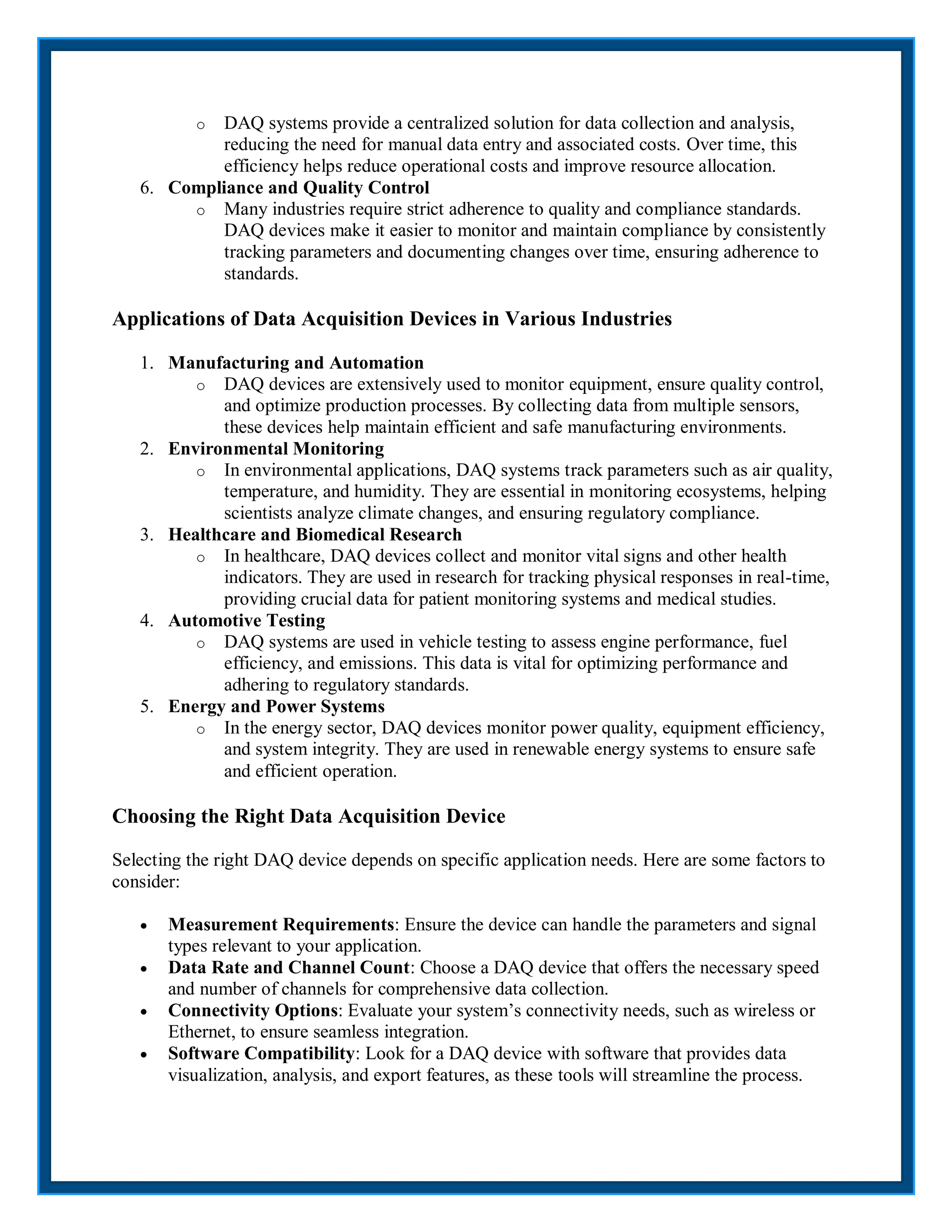 Understanding Data Acquisition Devices Key Features and Benefits for ...