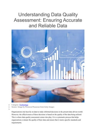 Data Quality Assessment: Key Features and Best Practices | Mr. Business ...