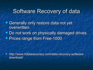 Get your Lost Data Back Now - Understanding Data Recovery | PPT
