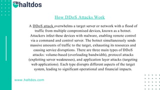 UNDERSTANDING DDOS ATTACKS : HOW THEY CAN CRIPPLE YOUR WEBSITE | PPT
