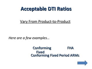 Understanding Debt-To-Income (DTI) | PPT