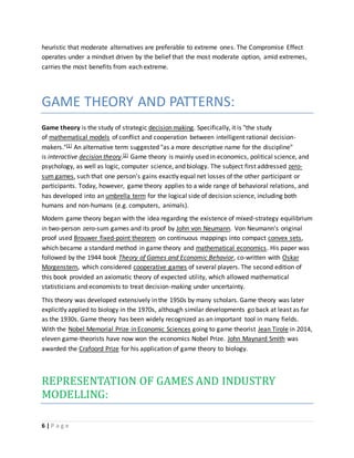 UNDERSTANDING DECISION/ GAME THEORY FOR BETTER RISK ASSESSMENT. | DOCX | Business | Business and ...