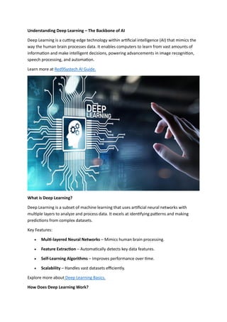 Understanding Deep Learning: The Backbone of Modern AI | PDF