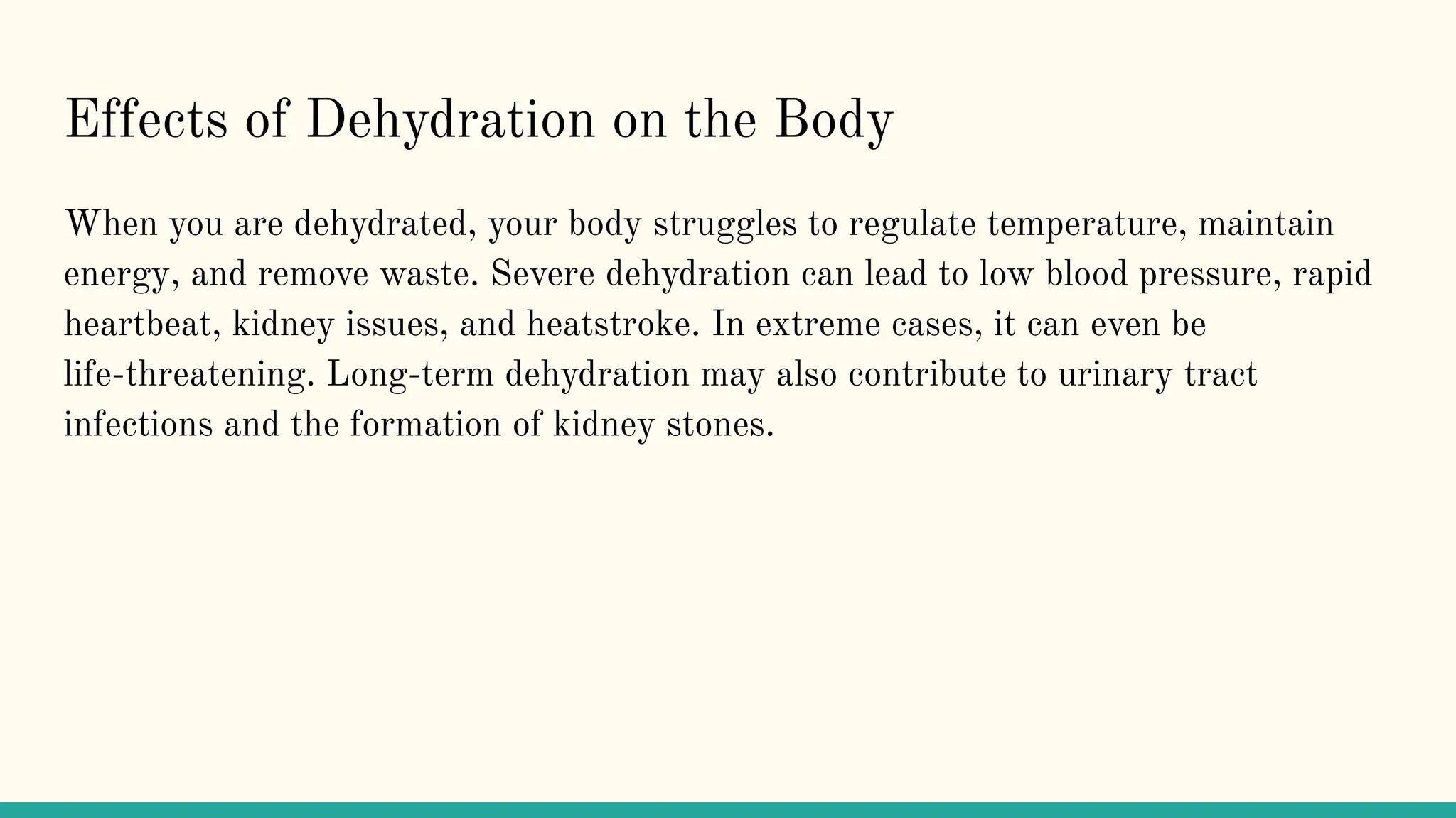 Understanding Dehydration and Its Impact on Everyday Health | PPT