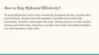 Understanding Dehydration and Its Impact on Everyday Health | PDF