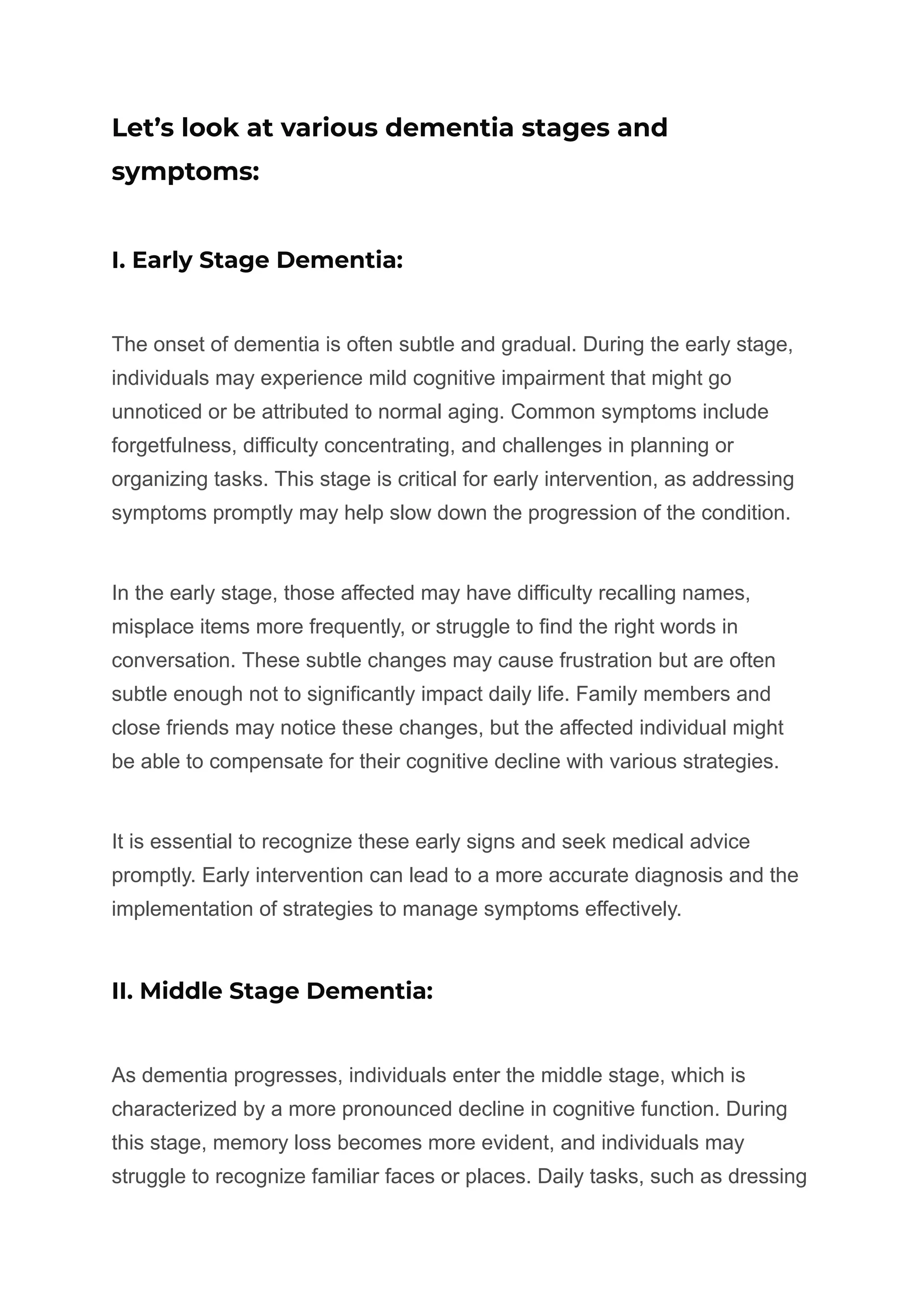 Understanding Dementia Stages and Symptoms_ Navigating the Complex ...