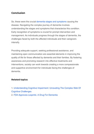 Understanding Dementia Stages and Symptoms_ Navigating the Complex ...