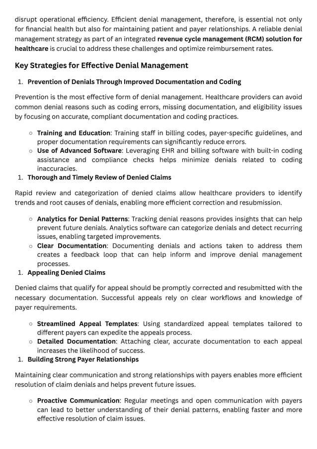 Understanding Denial Management in Healthcare Key Strategies for ...