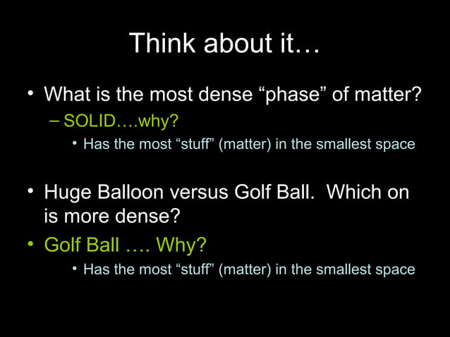 Understanding density | PPT
