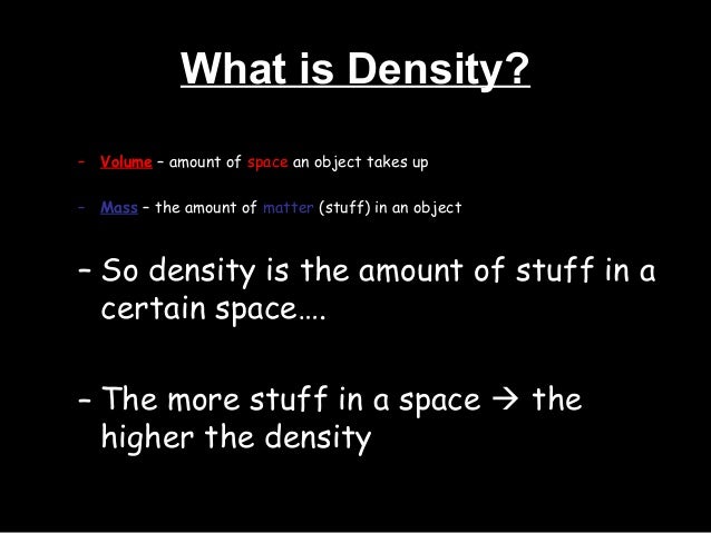 Understanding density