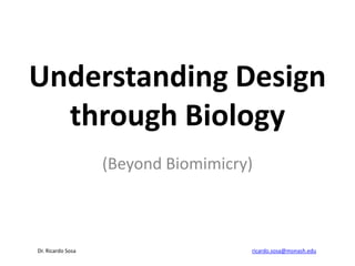Understanding design through biology | PPTX